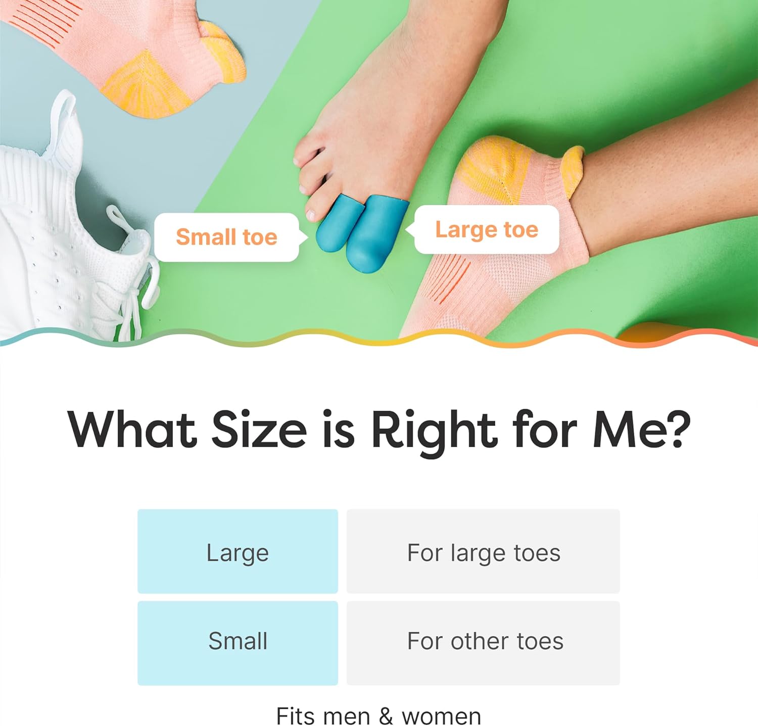 ZenToes Gel Toe Caps Protect Corns, Blisters & Reduces Toe Discomfort