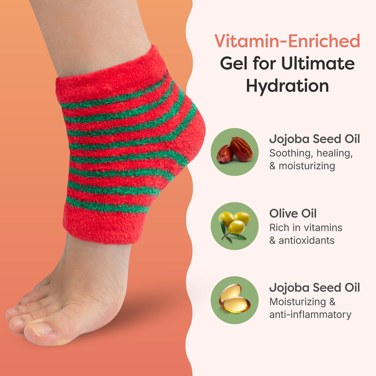 Fuzzy Moisturizing Heel Socks with Gel Treat Dry Cracked Heels – ZenToes