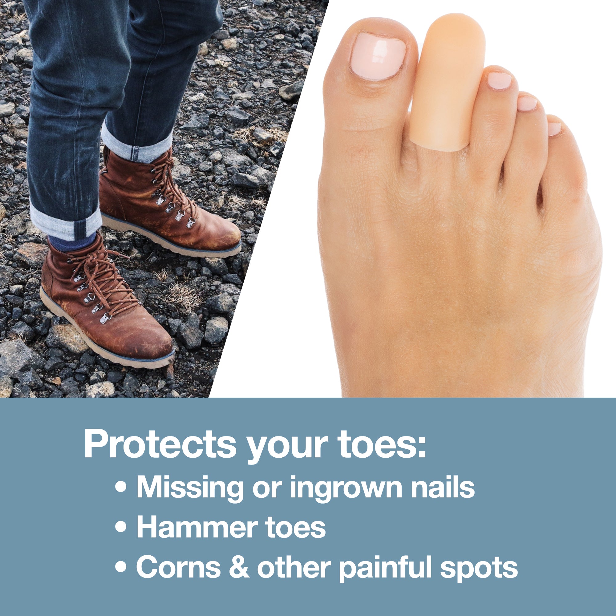 ZenToes Small Gel Toe Caps Protect Corns, Blisters & Reduces Toe Pain