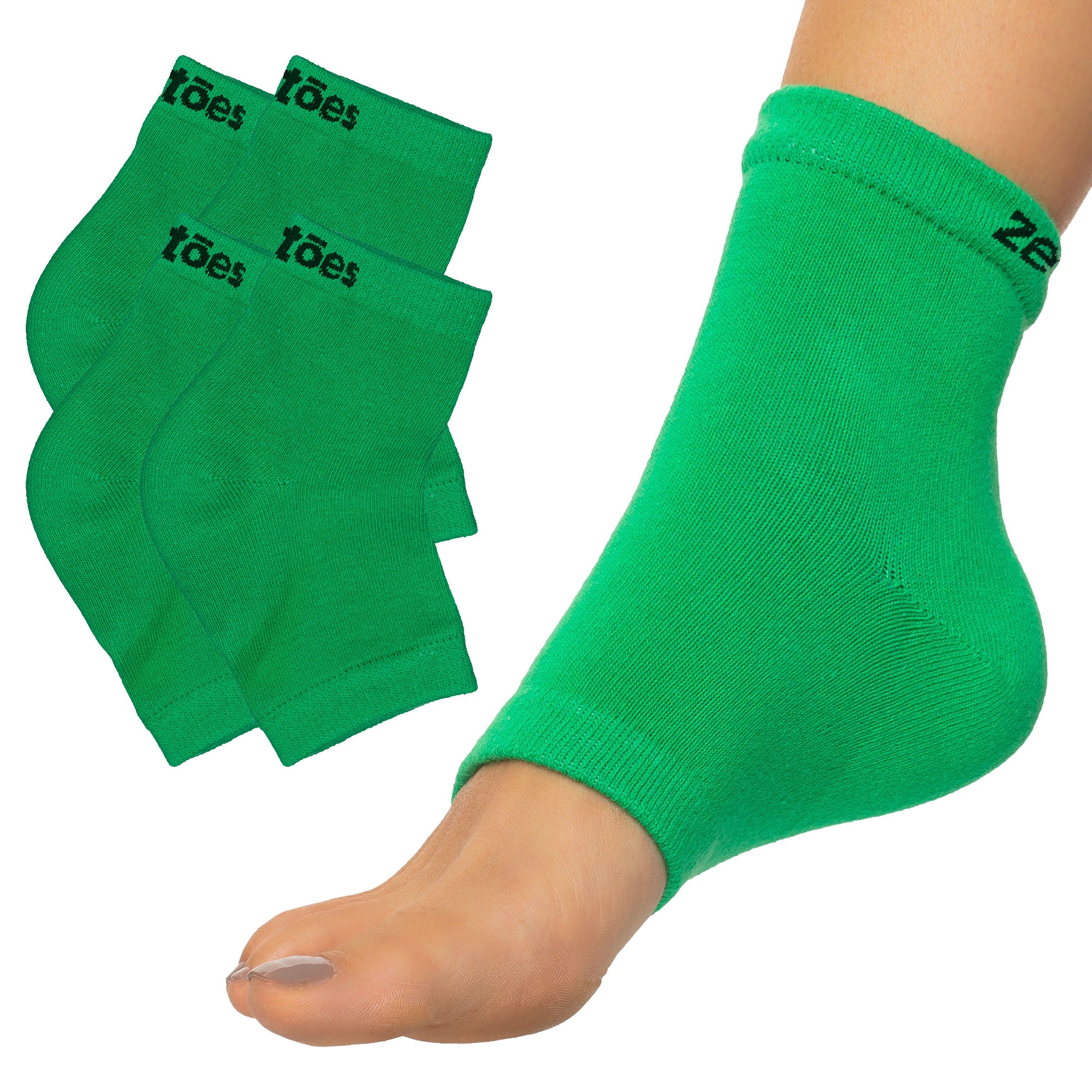 Moisturizing Heel Socks with Gel Treat Dry Cracked Heels – ZenToes