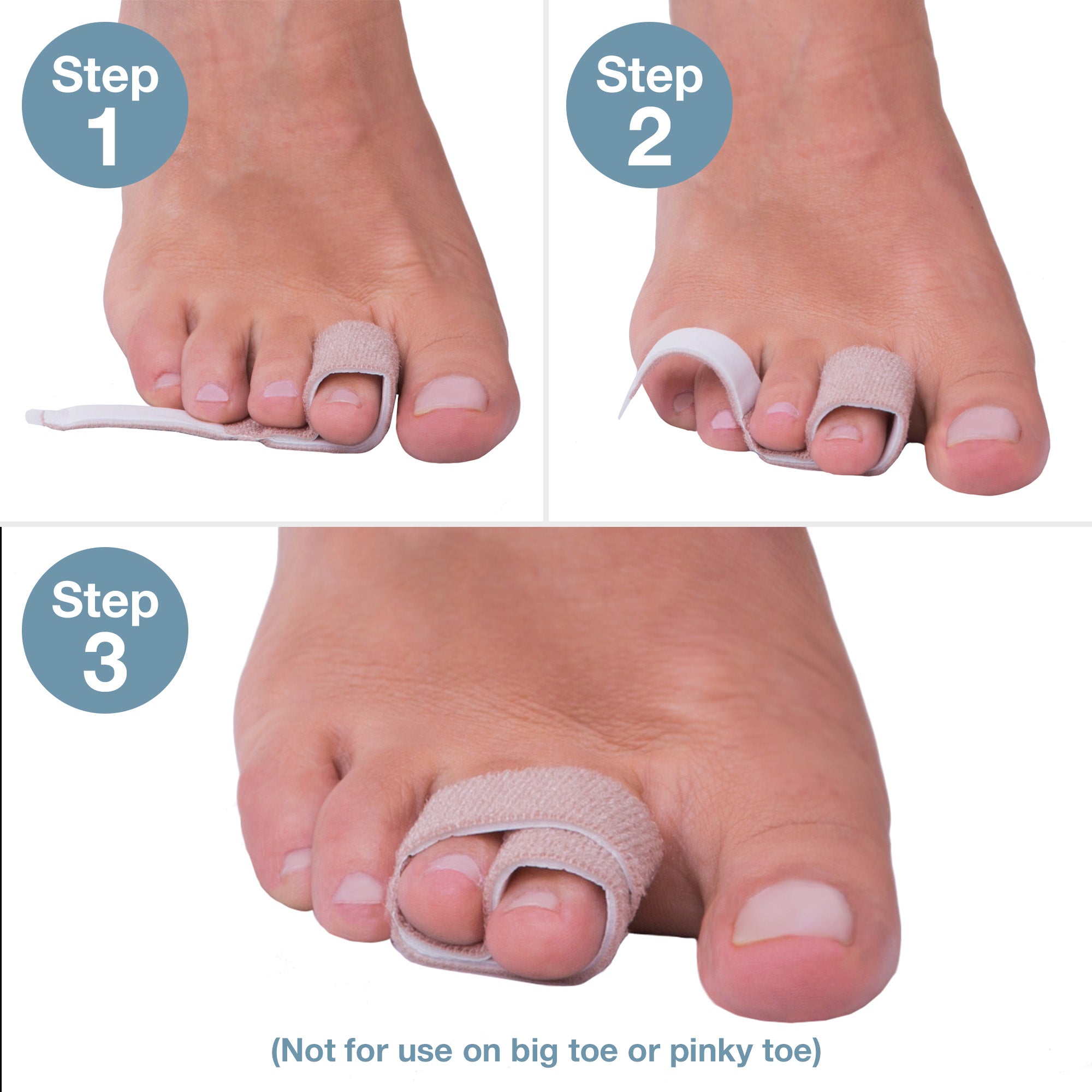 Broken and Hammer Toe Bandages Splints Wraps Relieve Toe Discomfort ...